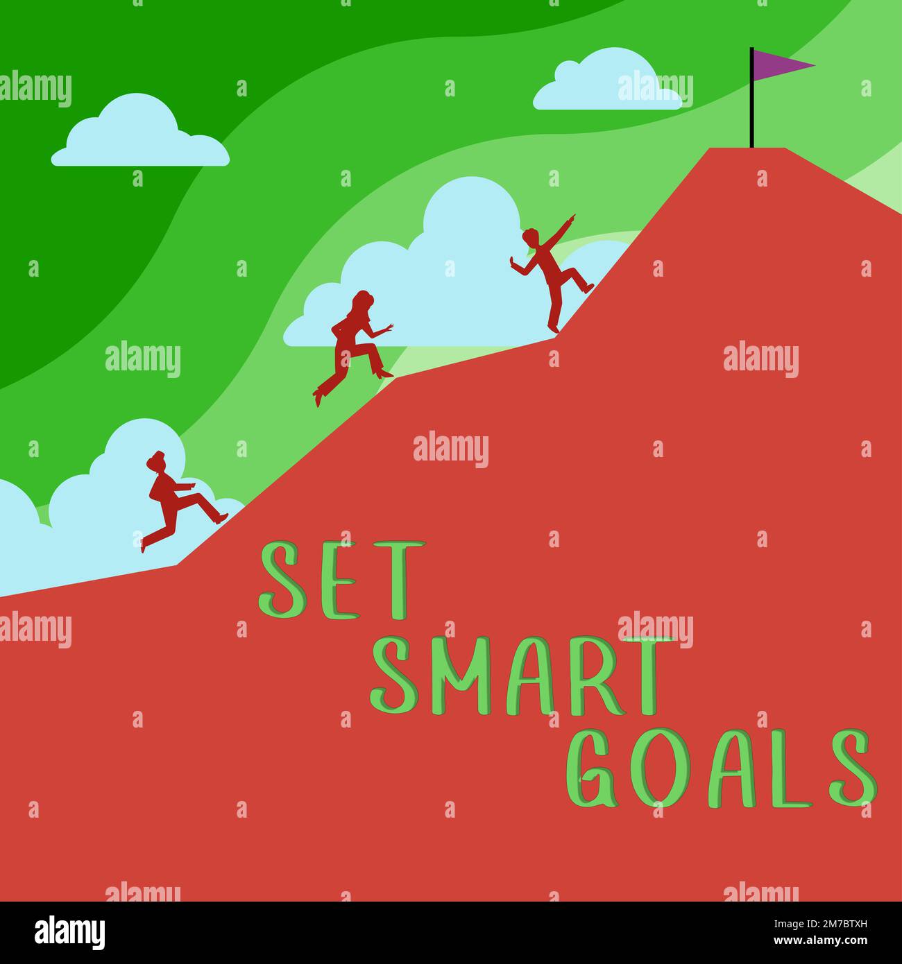Text sign showing Set Smart Goals. Concept meaning Establish achievable ...