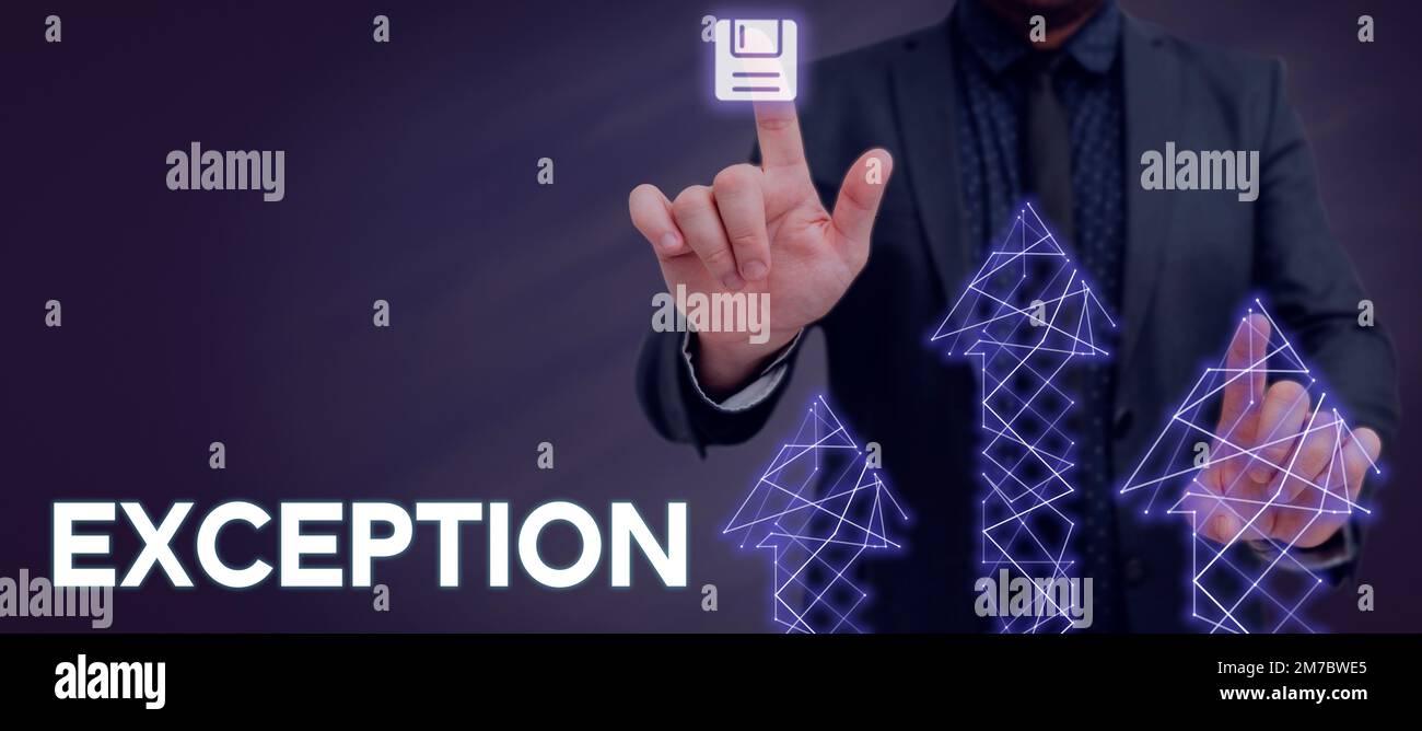 Conceptual display Exception. Concept meaning person or thing that is ...