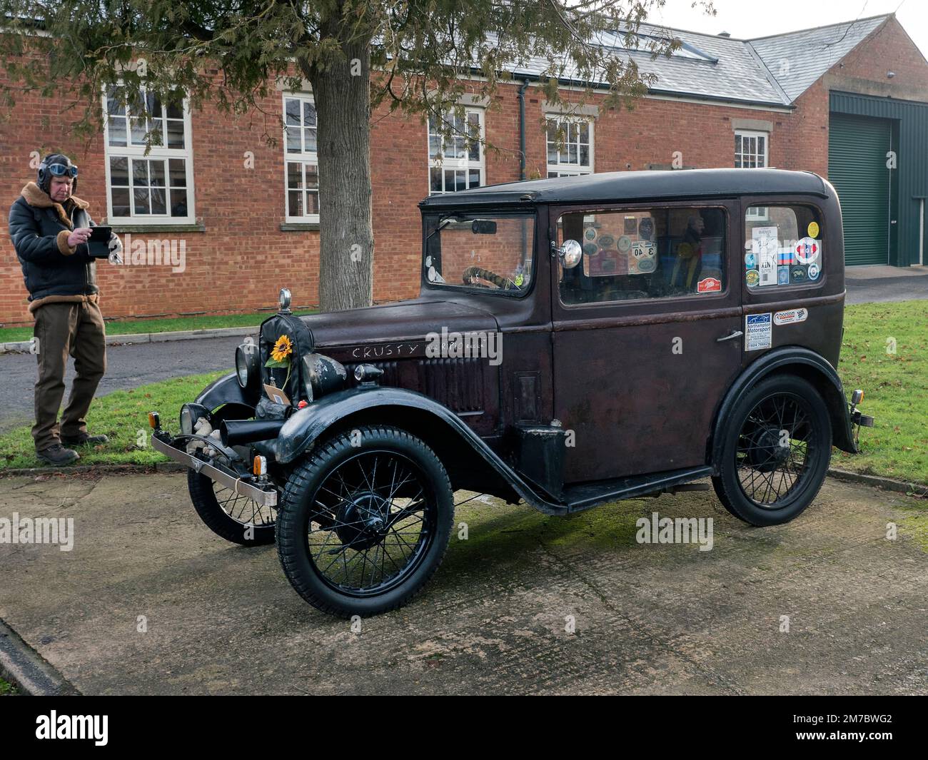 Austin Seven Saloon at the Bicester Winter Scramble at Bicester ...