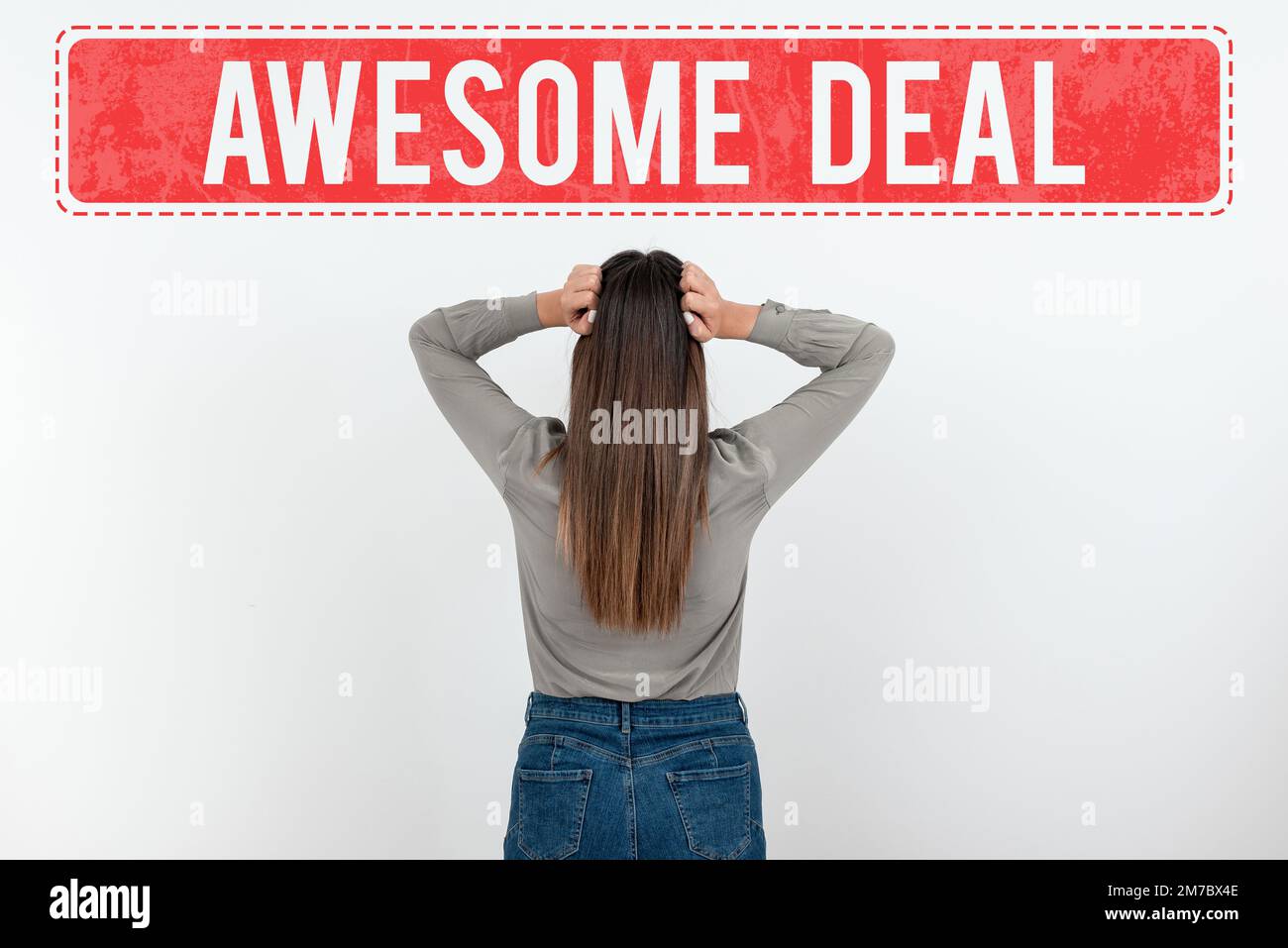 Inspiration showing sign Awesome Deal. Business showcase A large but ...