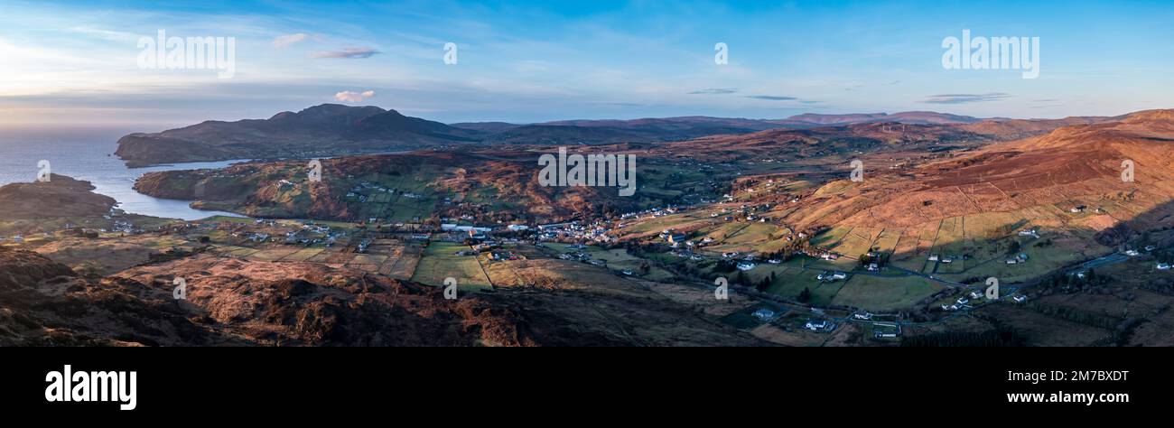 Aerial view of Kilcar in County Donegal - Ireland Stock Photo - Alamy