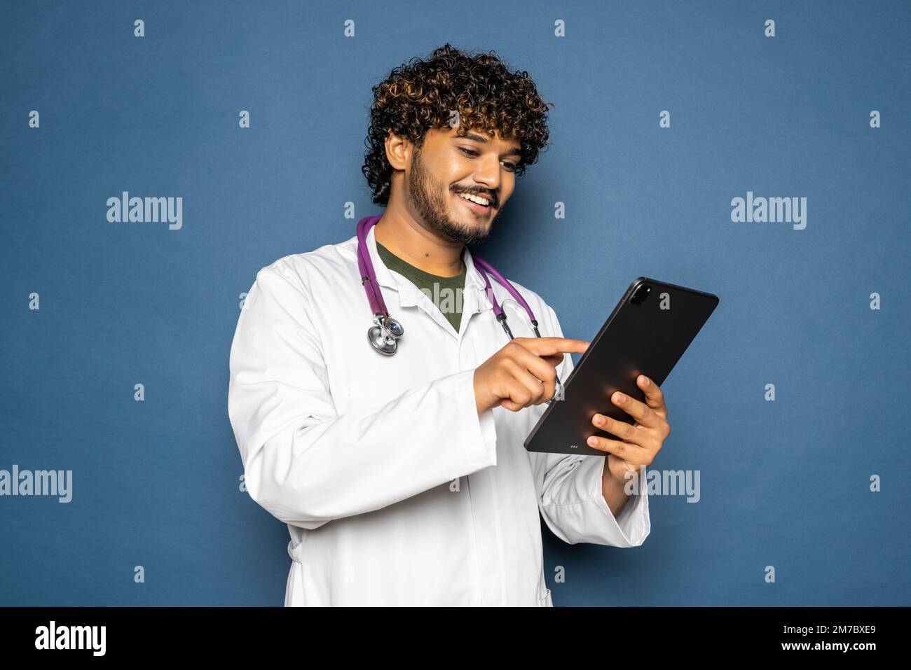 Happy indian medic man hi-res stock photography and images - Alamy