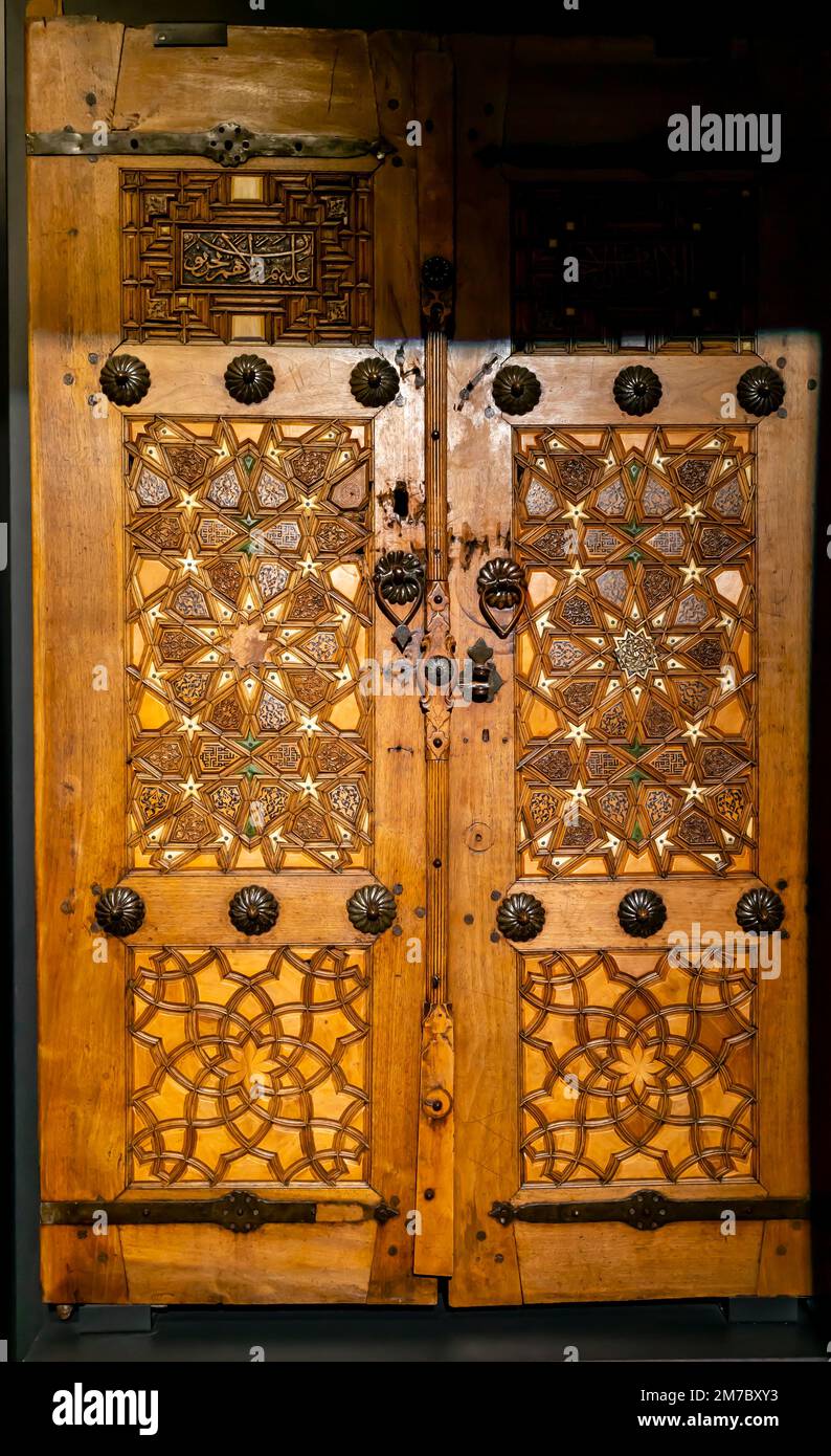 Inner door of shrine haci bayram i veli 15th century hi-res stock ...