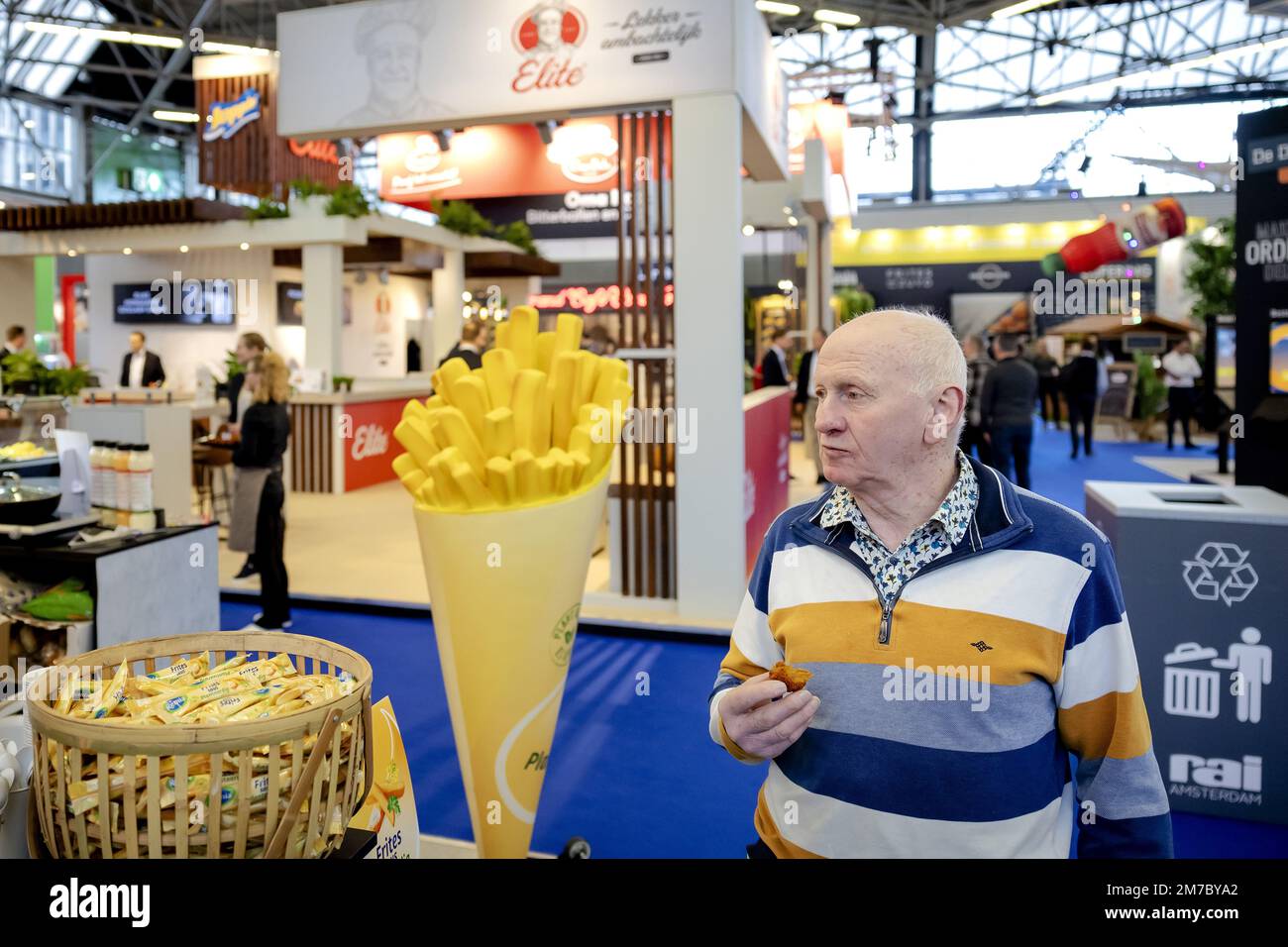 AMSTERDAM - Visitors in the RAI on the first day of the Horecava, the ...