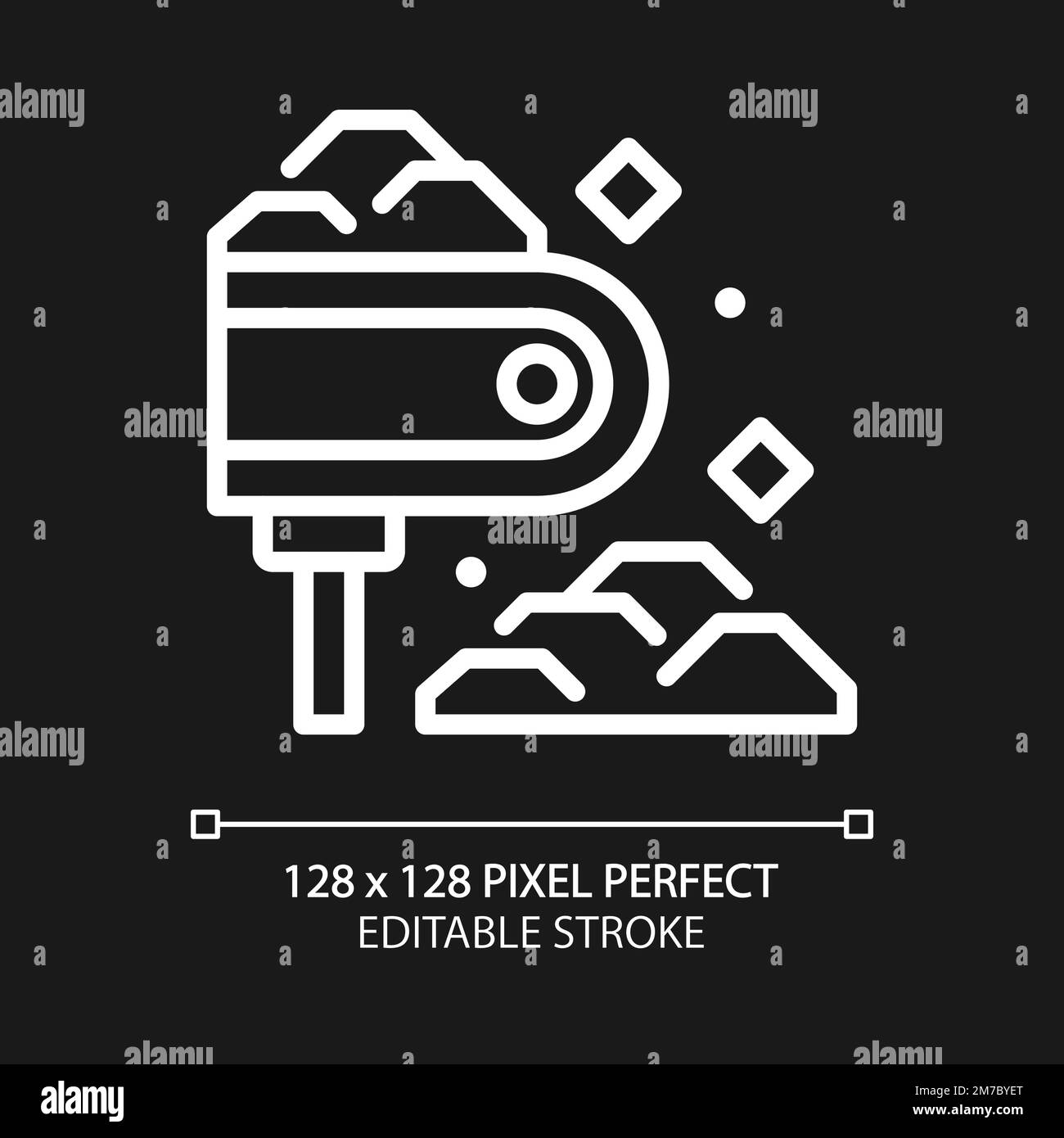 Conveyor pixel perfect white linear icon for dark theme Stock Vector ... Conveyor pixel perfect white linear icon for dark theme Stock Vector ...