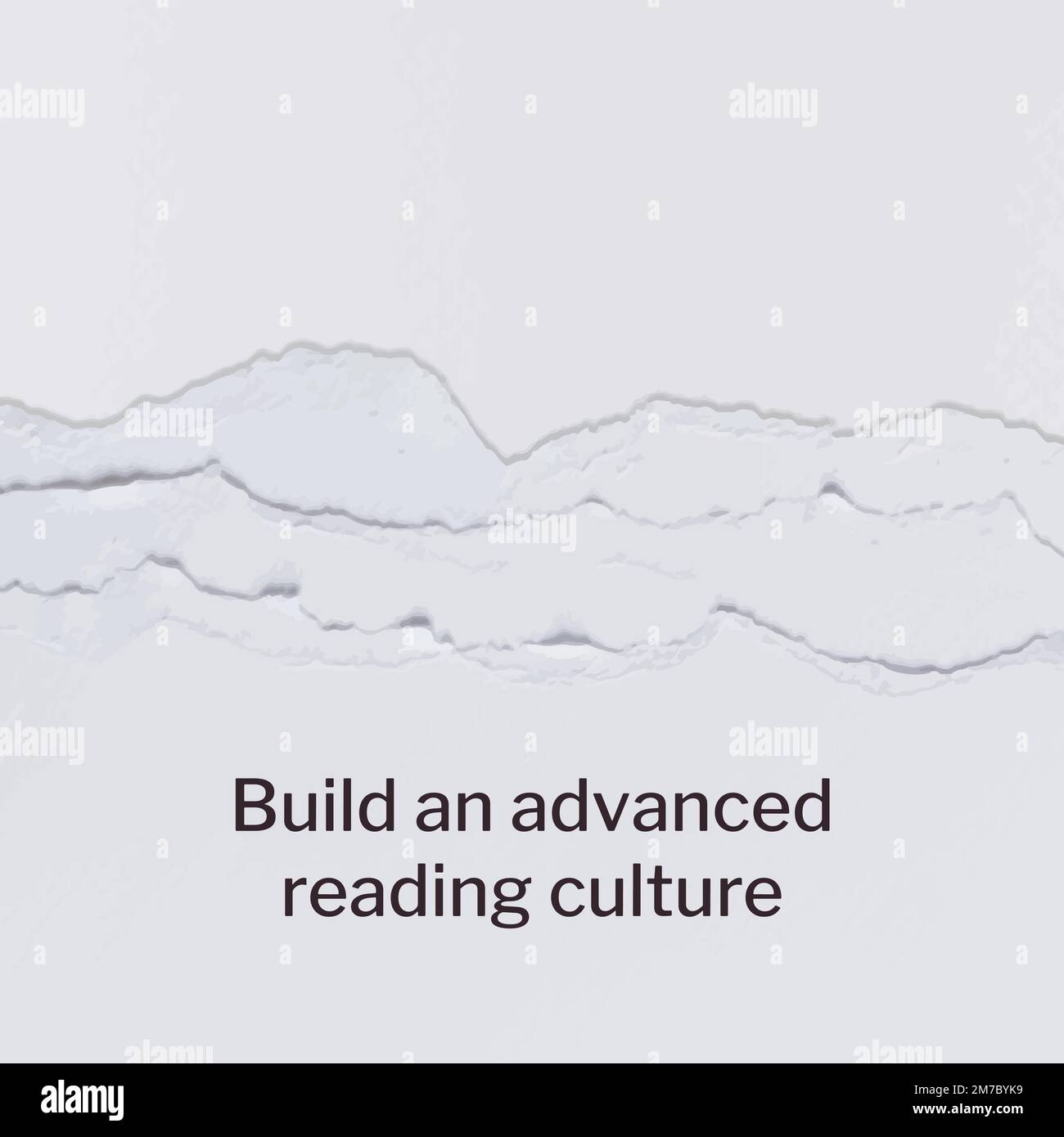 Ripped paper craft template vector with book lover quote social media ...