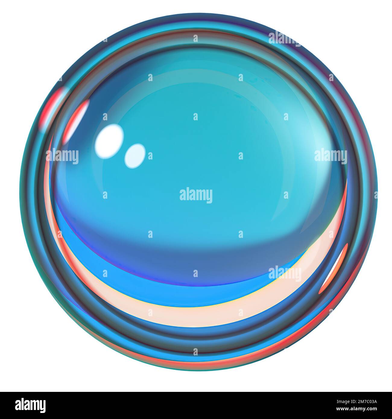 Isolated abstract, elegant and neat 3d rendered image with bright blue ...