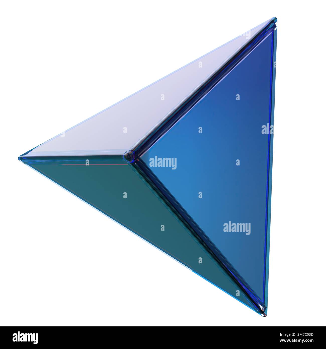 Glassy triangle geometry, isolated abstract elegant retro detailed ...