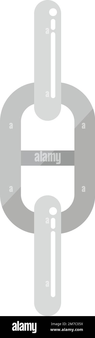 Technology chain icon flat vector. Web link. Internet network isolated ...