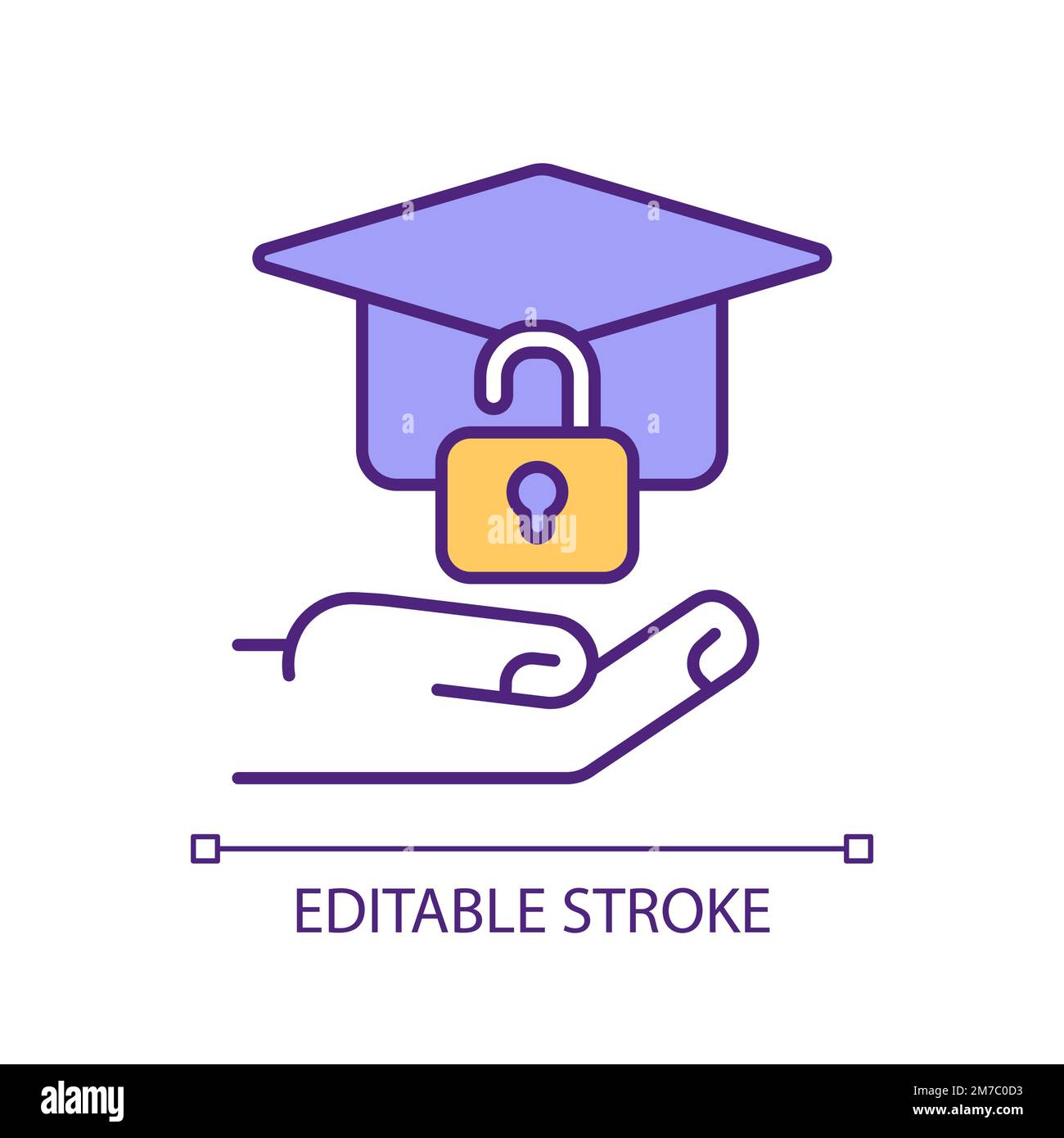 Student account security RGB color icon Stock Vector Image & Art - Alamy