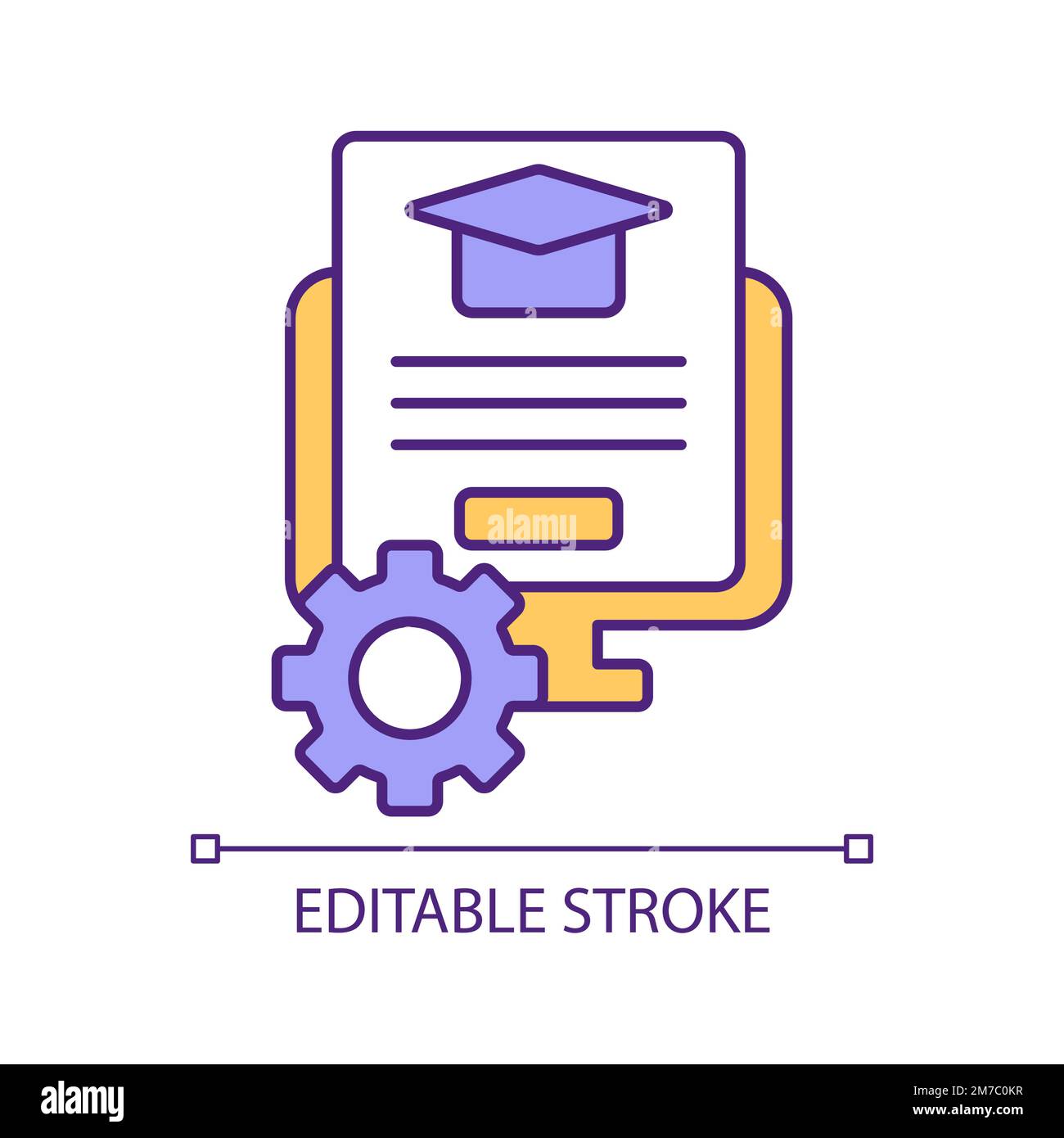 Elearning platform settings RGB color icon Stock Vector Image & Art - Alamy