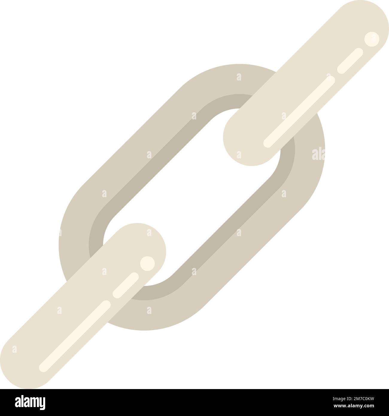 Disconnect chain icon flat vector. Web link. Internet button isolated ...