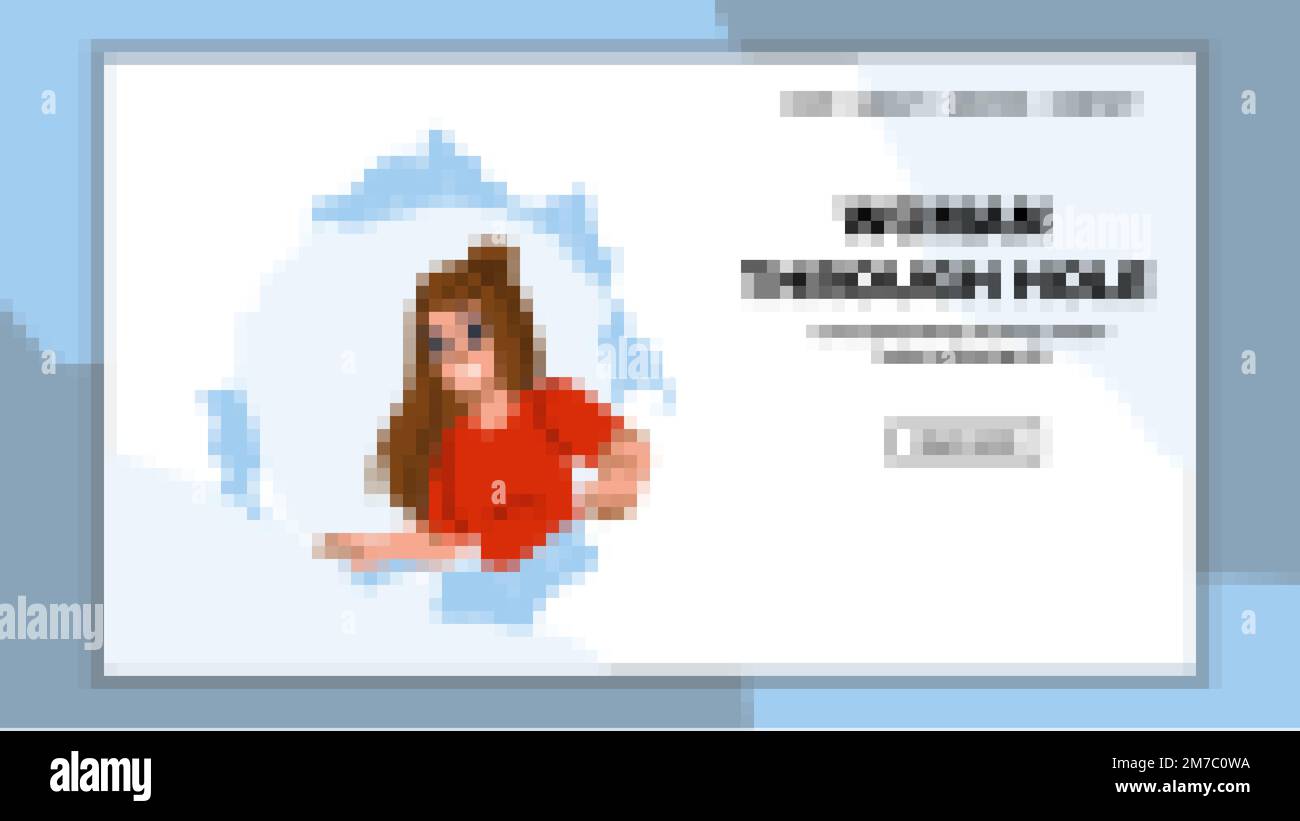 woman through hole vector Stock Vector Image & Art - Alamy