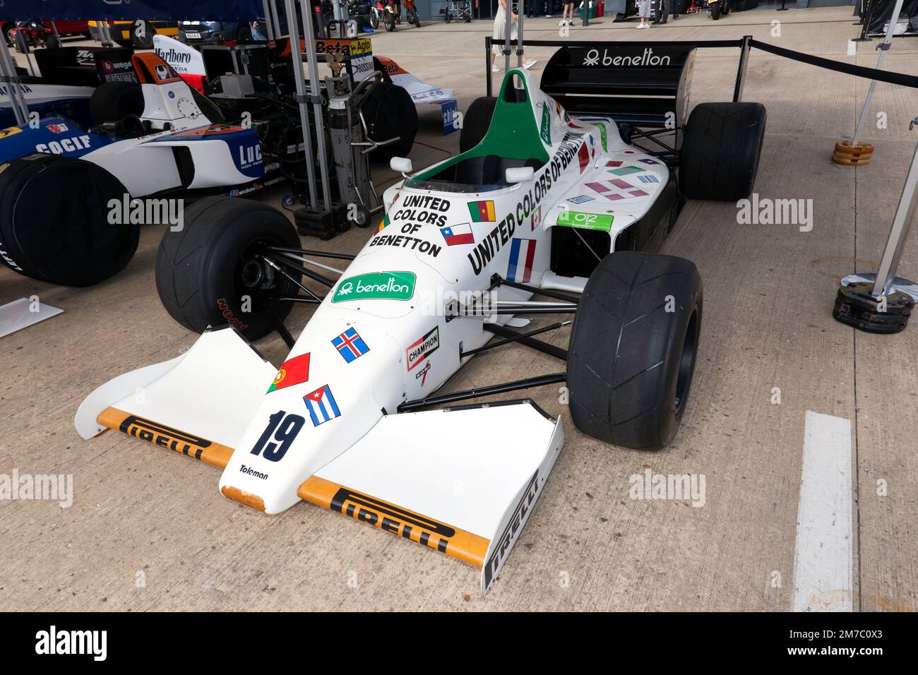 View of a Toleman TG185, campaigned in the 1985 Formula One World ...