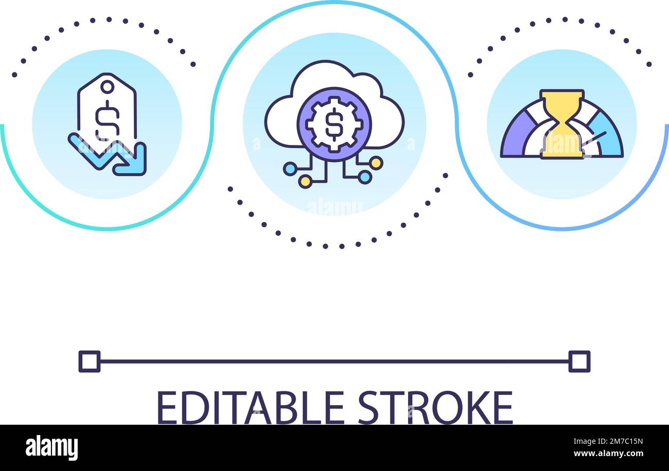 Reduce cloud service costs loop concept icon Stock Vector Image & Art ... Reduce cloud service costs loop concept icon Stock Vector Image & Art ...