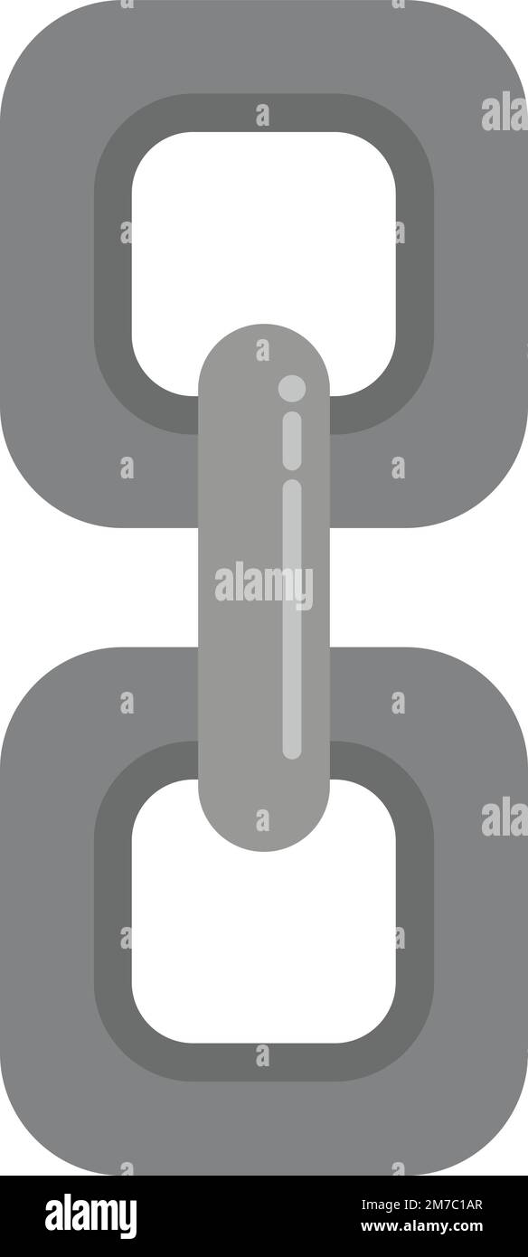 Social chain icon flat vector. Network system. Modern connection ...