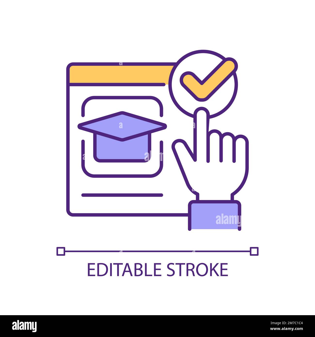 Learning platform interface RGB color icon Stock Vector Image & Art - Alamy