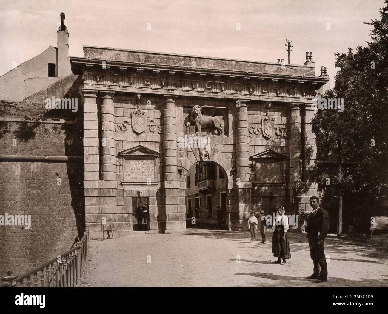 The Land Gate (or Venetian Gate) in Zadar, Croatia, 1900s Stock Photo ...