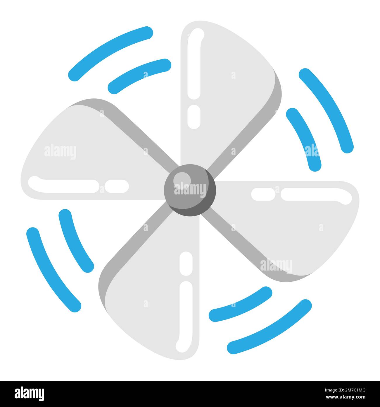 Illustration of air fan. Icon or image for industry and business Stock ...