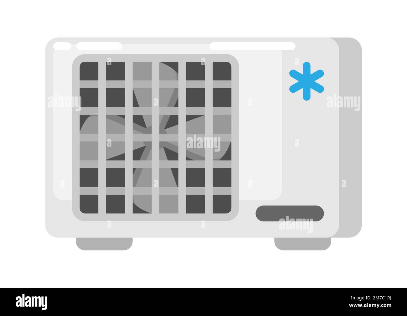 Illustration of outdoor box air conditioner. Icon or image for industry ...