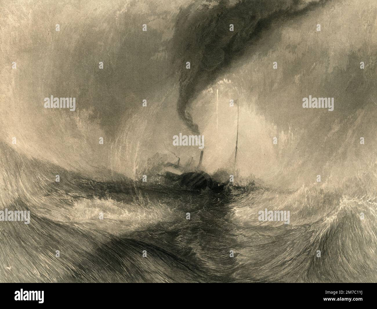 Snow Storm, print engraved by R. Brandard from a painting by J.M.W ...