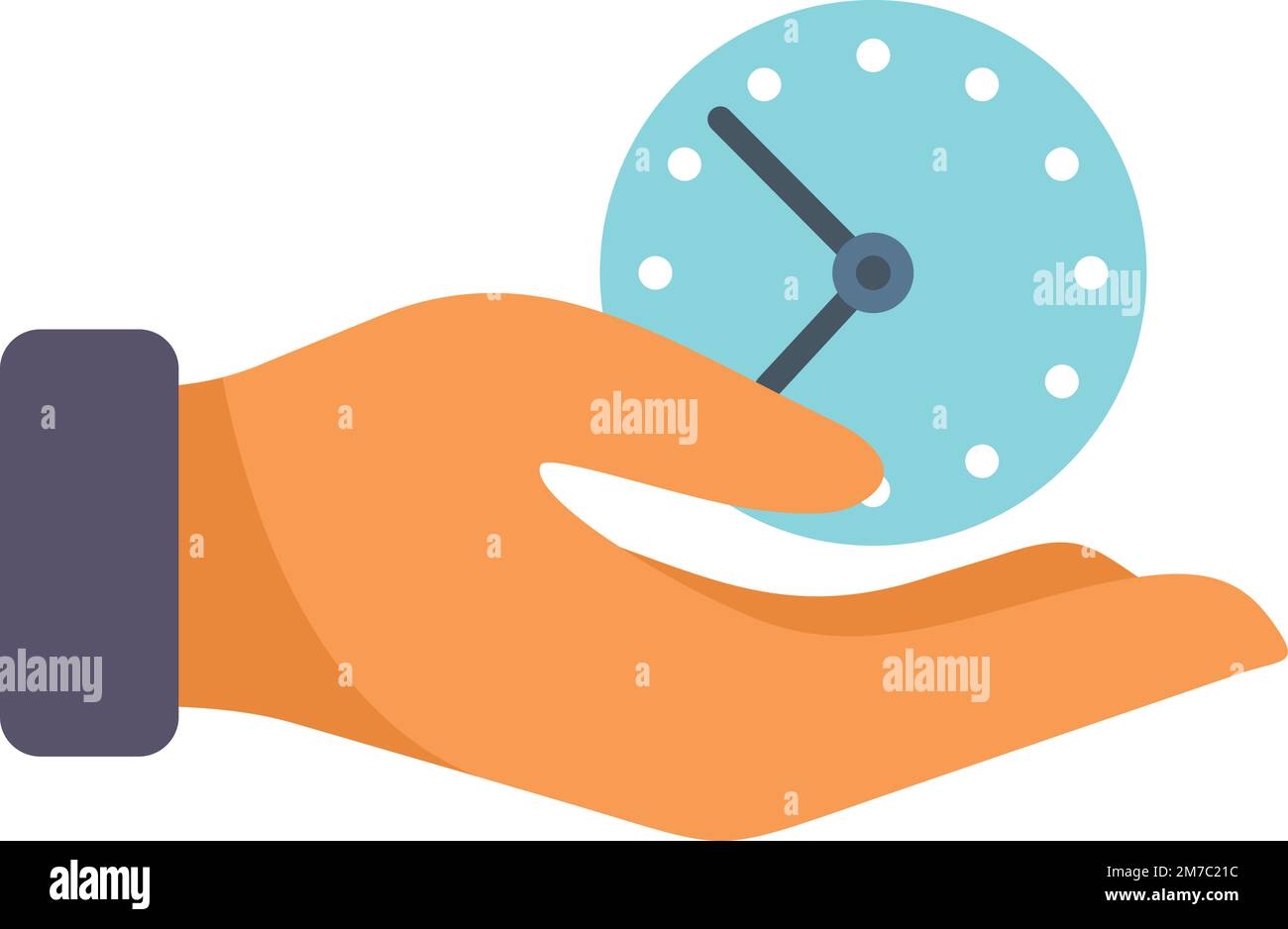Keep work hour icon flat vector. Office time. Flex worker isolated ...