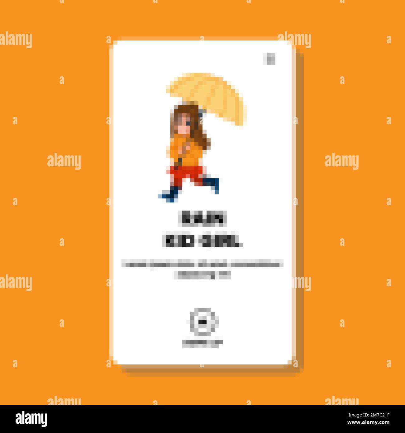 rain kid girl vector Stock Vector Image & Art - Alamy