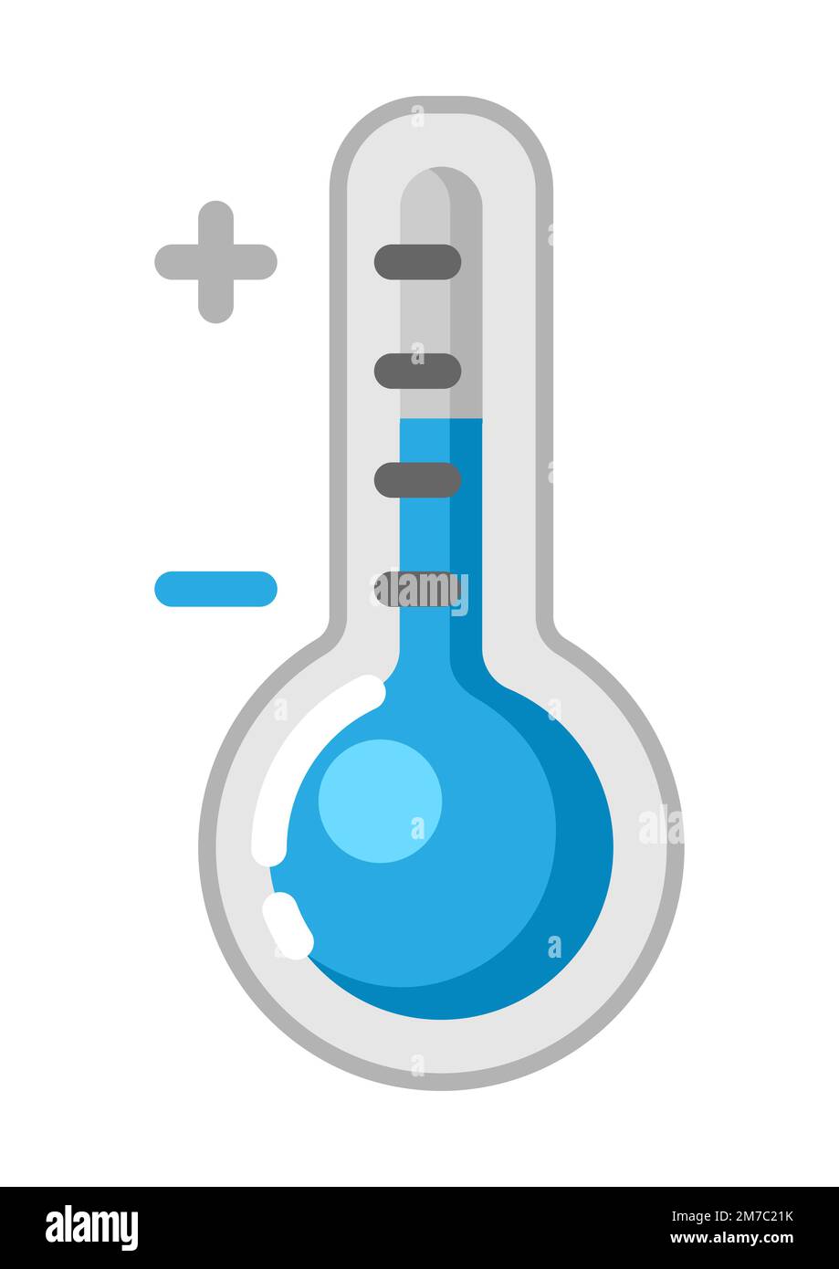 Illustration of thermometer. Icon or image for medicine and science ...