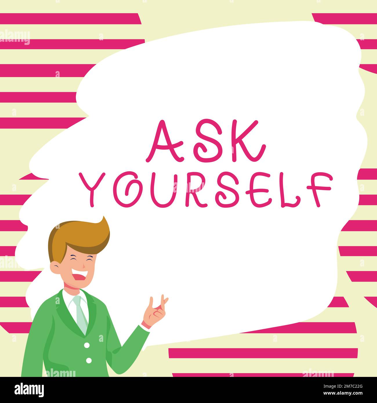 Text showing inspiration Ask Yourself. Word for Thinking the future ...