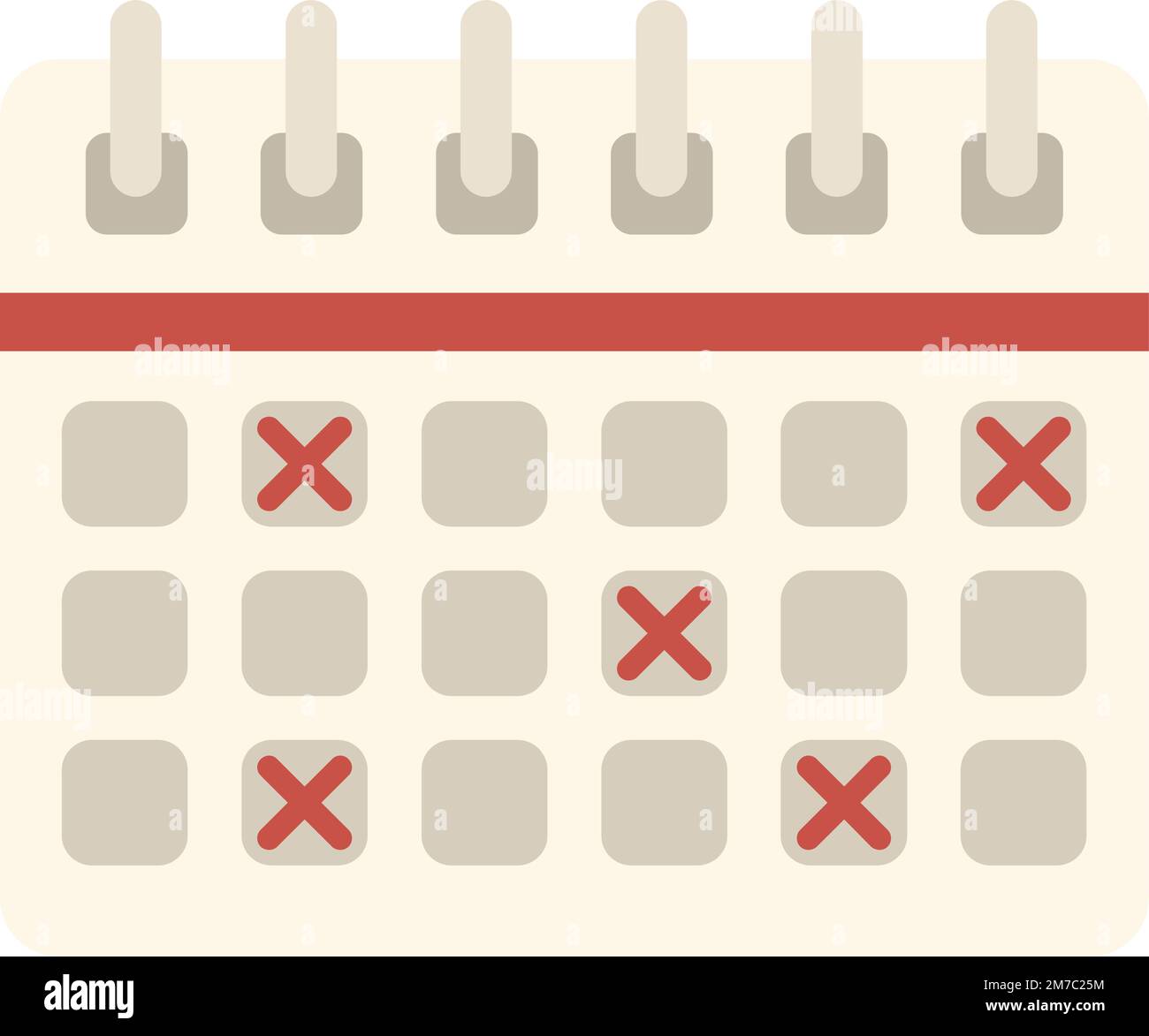 Work calendar icon flat vector. Office time. Clock hour isolated Stock ...