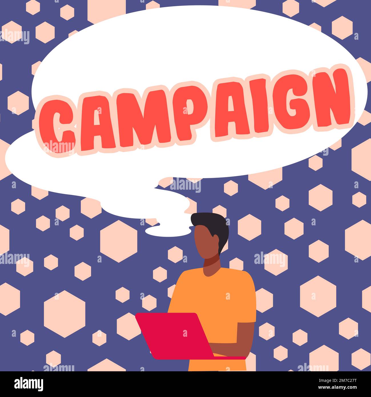 Conceptual caption Campaign. Business showcase organized course of ...