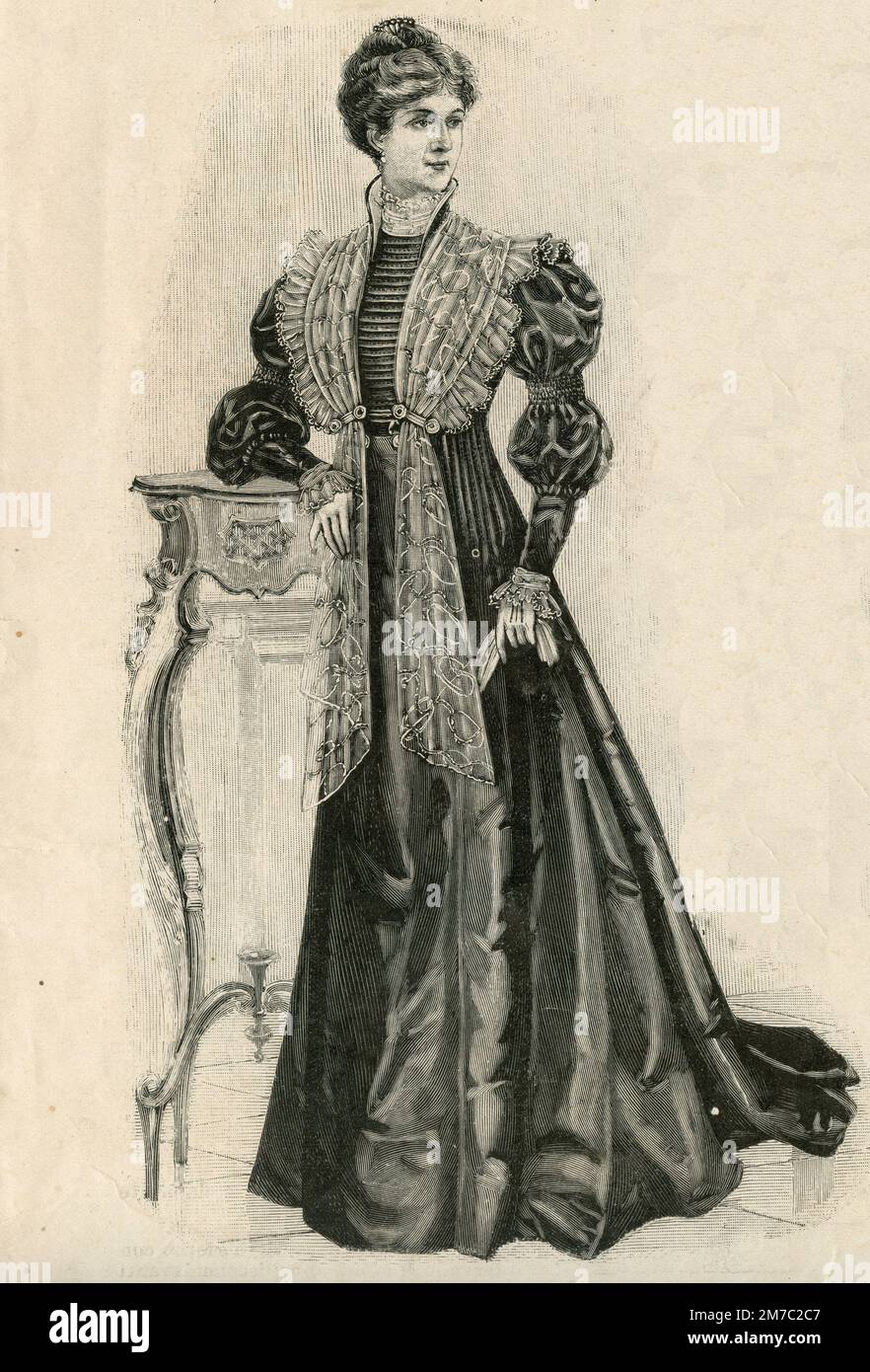 Illustration of women clothes fashion and style from vintage magazine ...