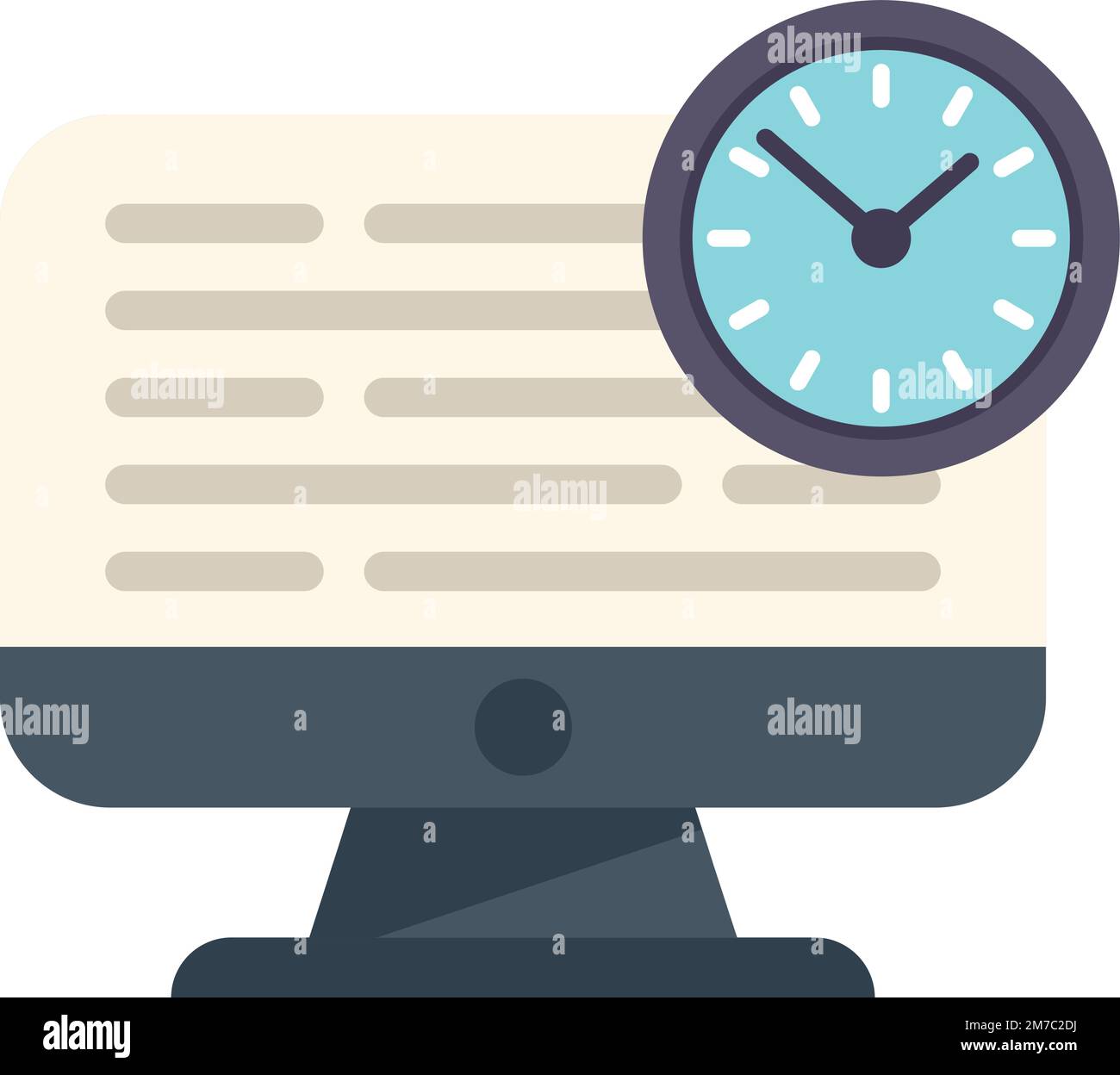 People work hour icon flat vector. Office time. Home schedule isolated ...