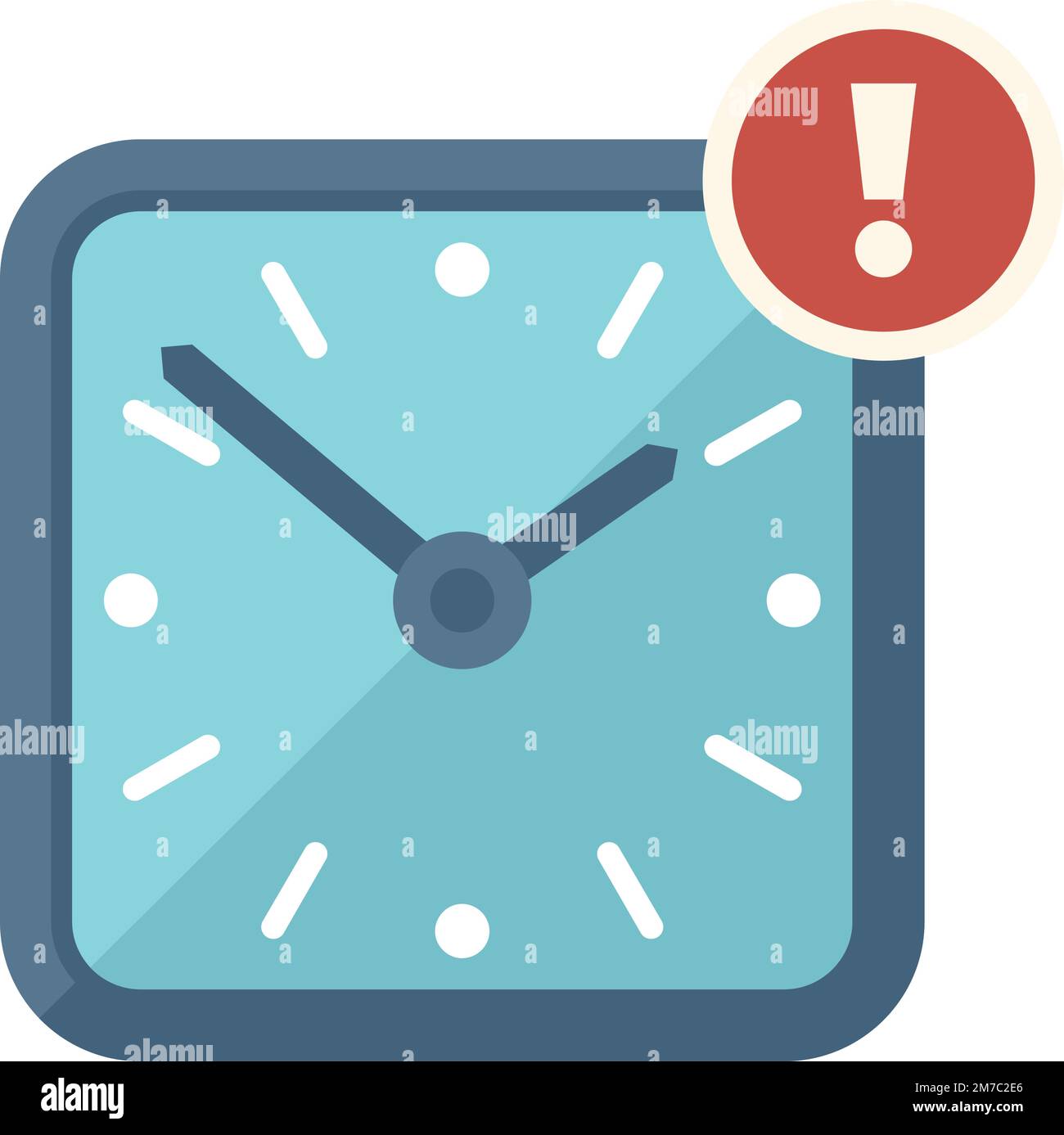 Wall clock hour icon flat vector. Office work. Individual worker ...
