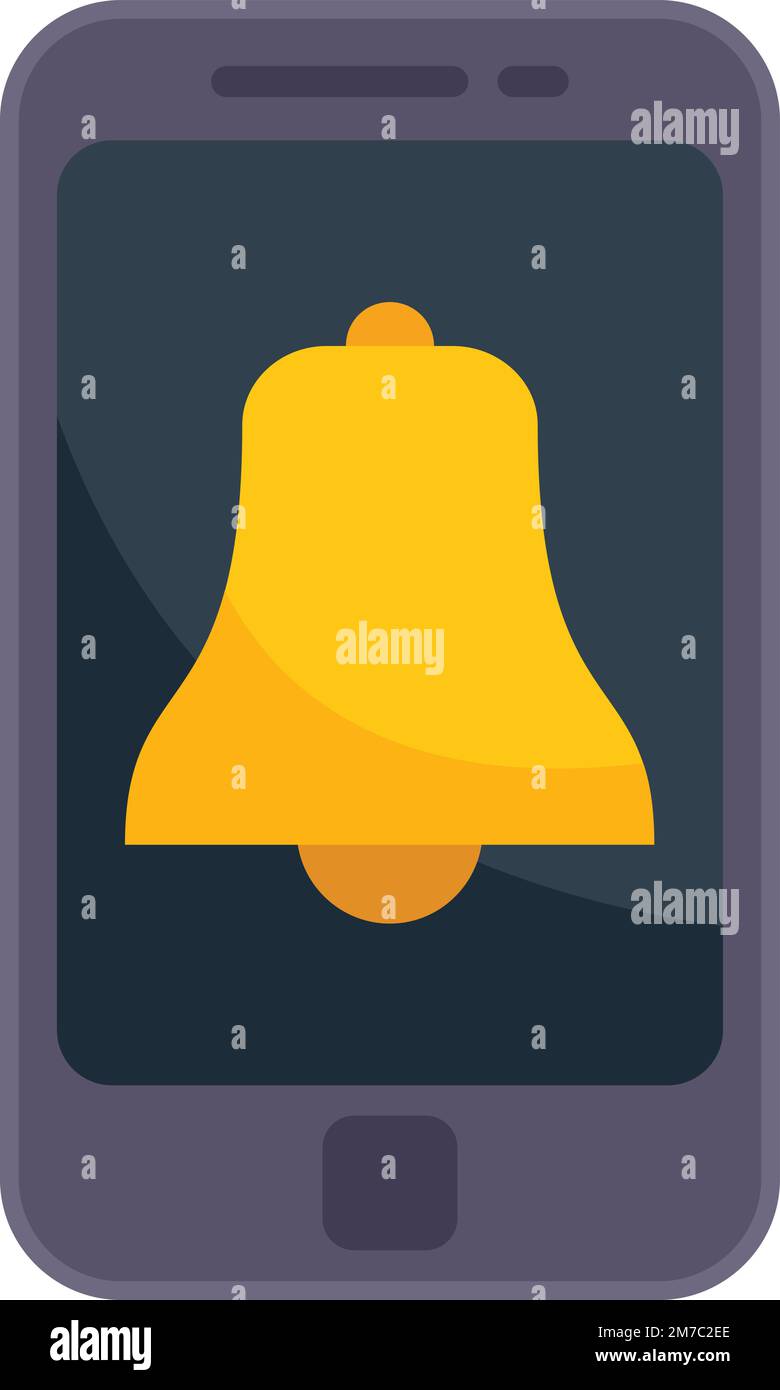 Smartphone notification icon flat vector. Home time. Remote worker ...