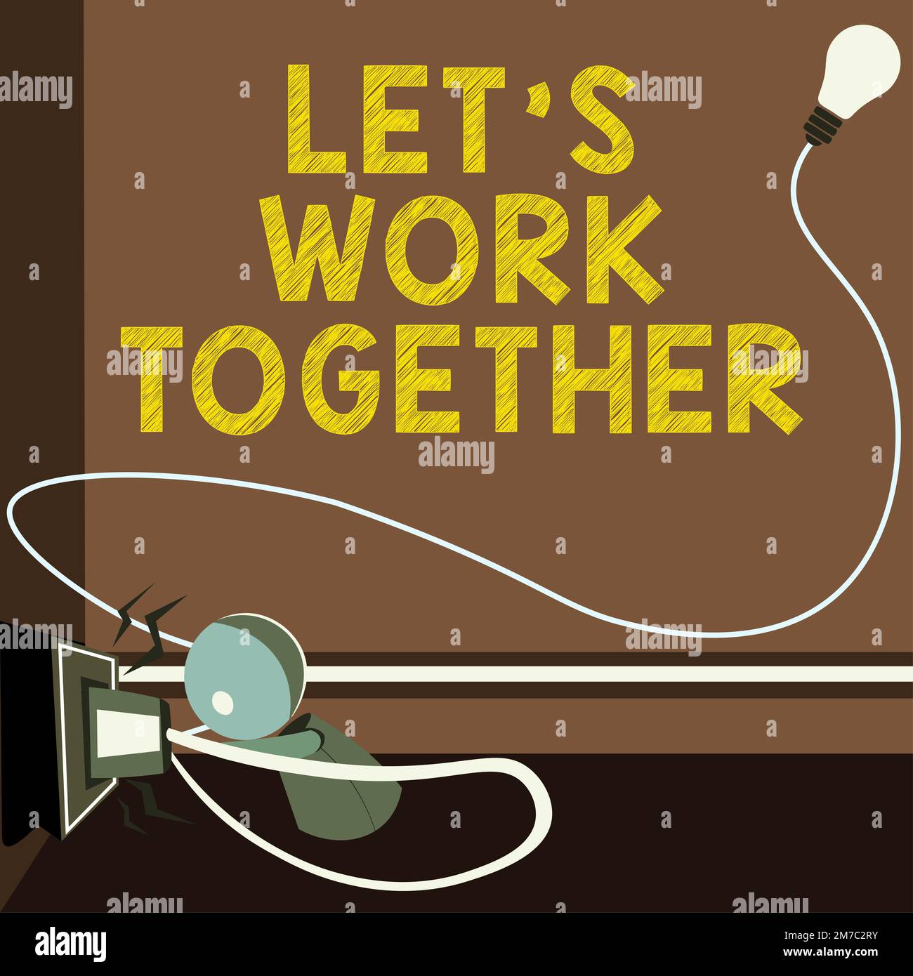 Inspiration showing sign Let's Work Together. Word Written on Unite and ...