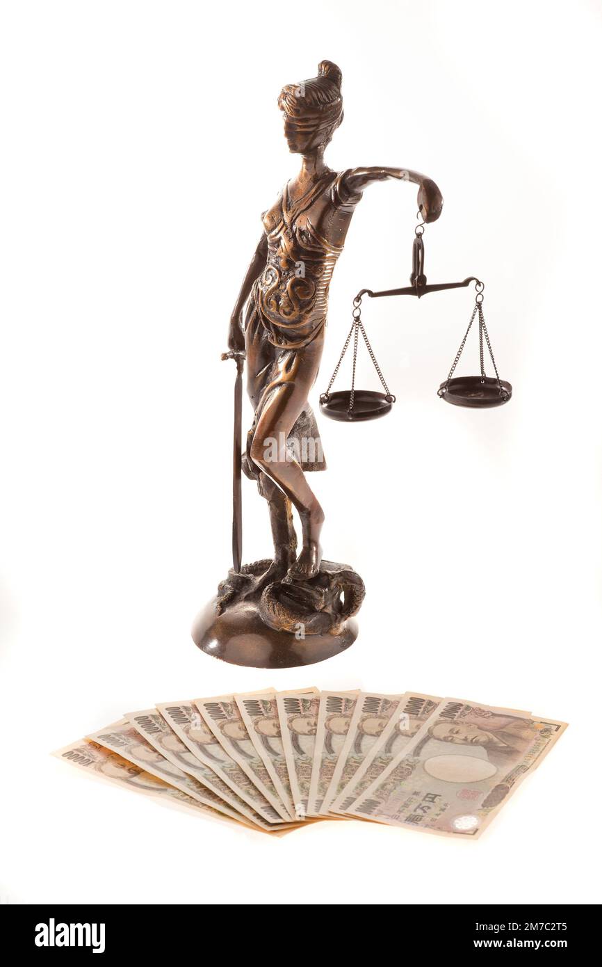 Lady of justice, money hi-res stock photography and images - Alamy