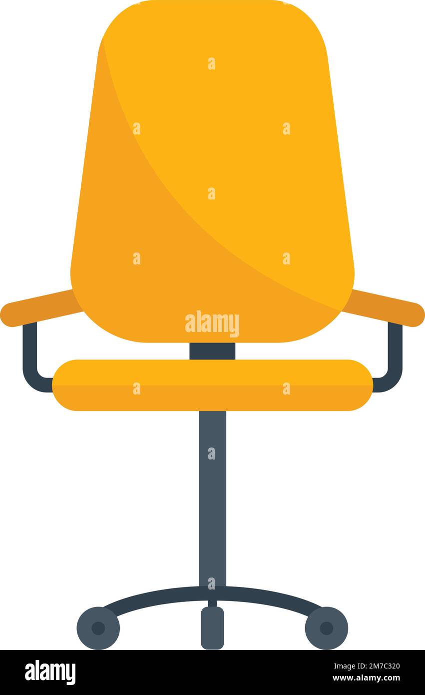 Work chair icon flat vector. Office time. Individual worker isolated ...