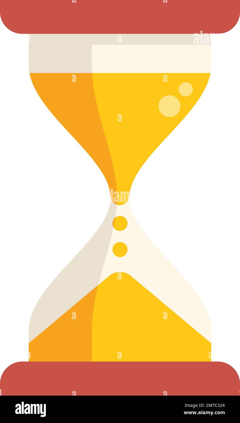 Hourglass icon flat vector. Work time. Home schedule isolated Stock ...