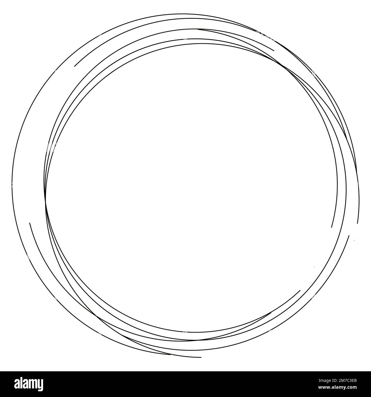 Circular Thin Lines Frame Isolated Stock Photo - Alamy