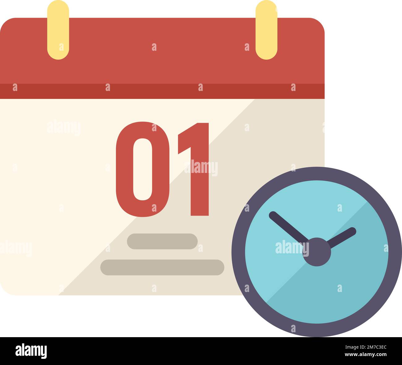 Remote calendar icon flat vector. Work time. Office business isolated ...