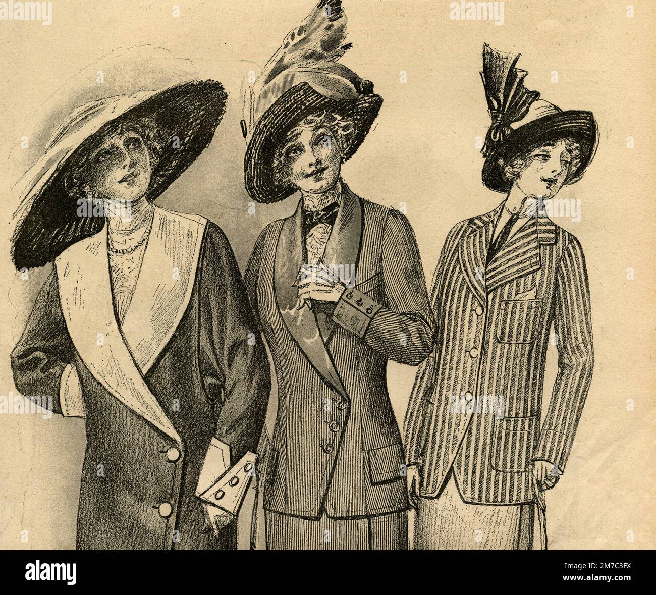 Illustration of women clothes fashion and style from vintage magazine ...