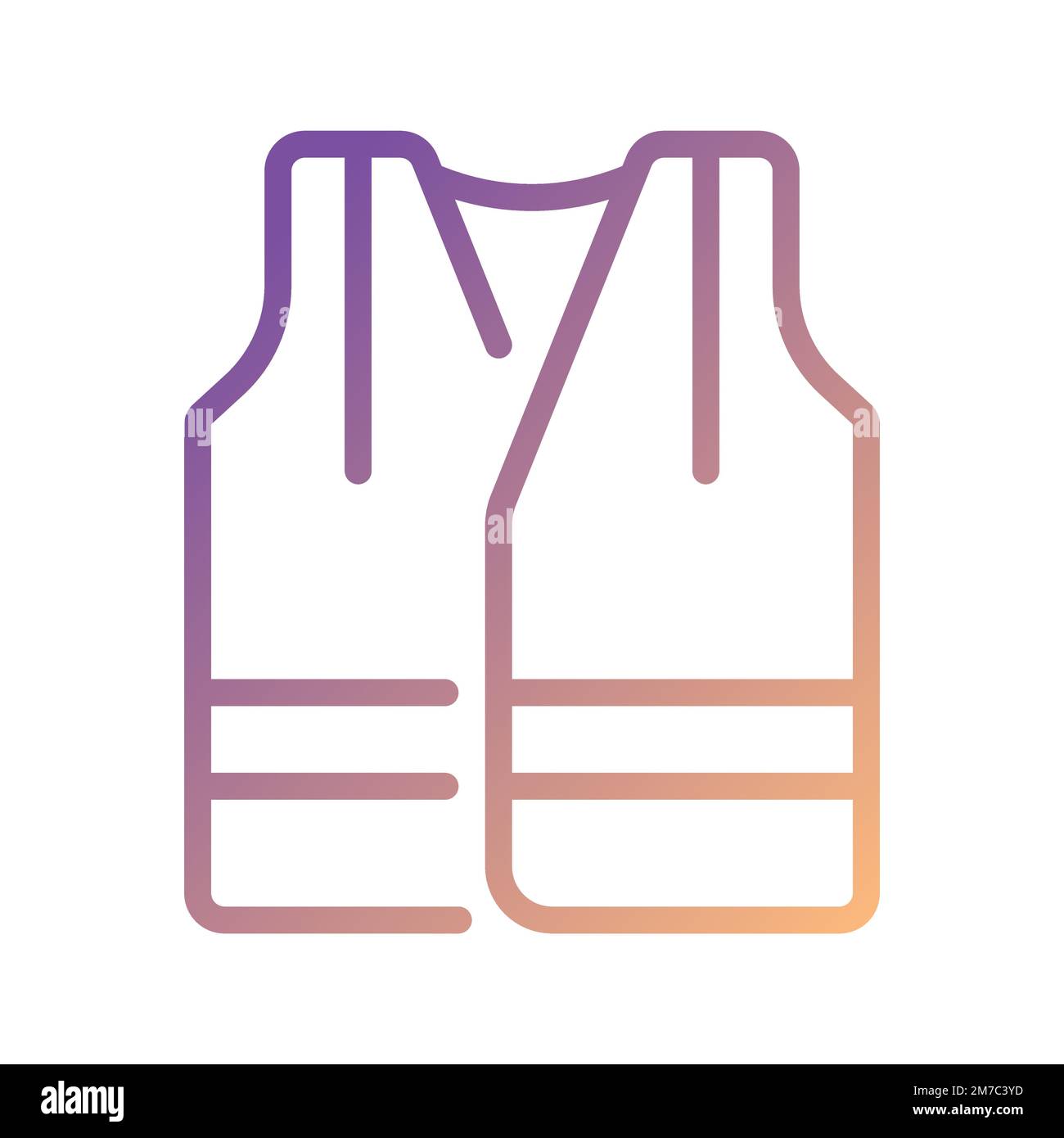 Reflective vest pixel perfect gradient linear vector icon Stock Vector ...