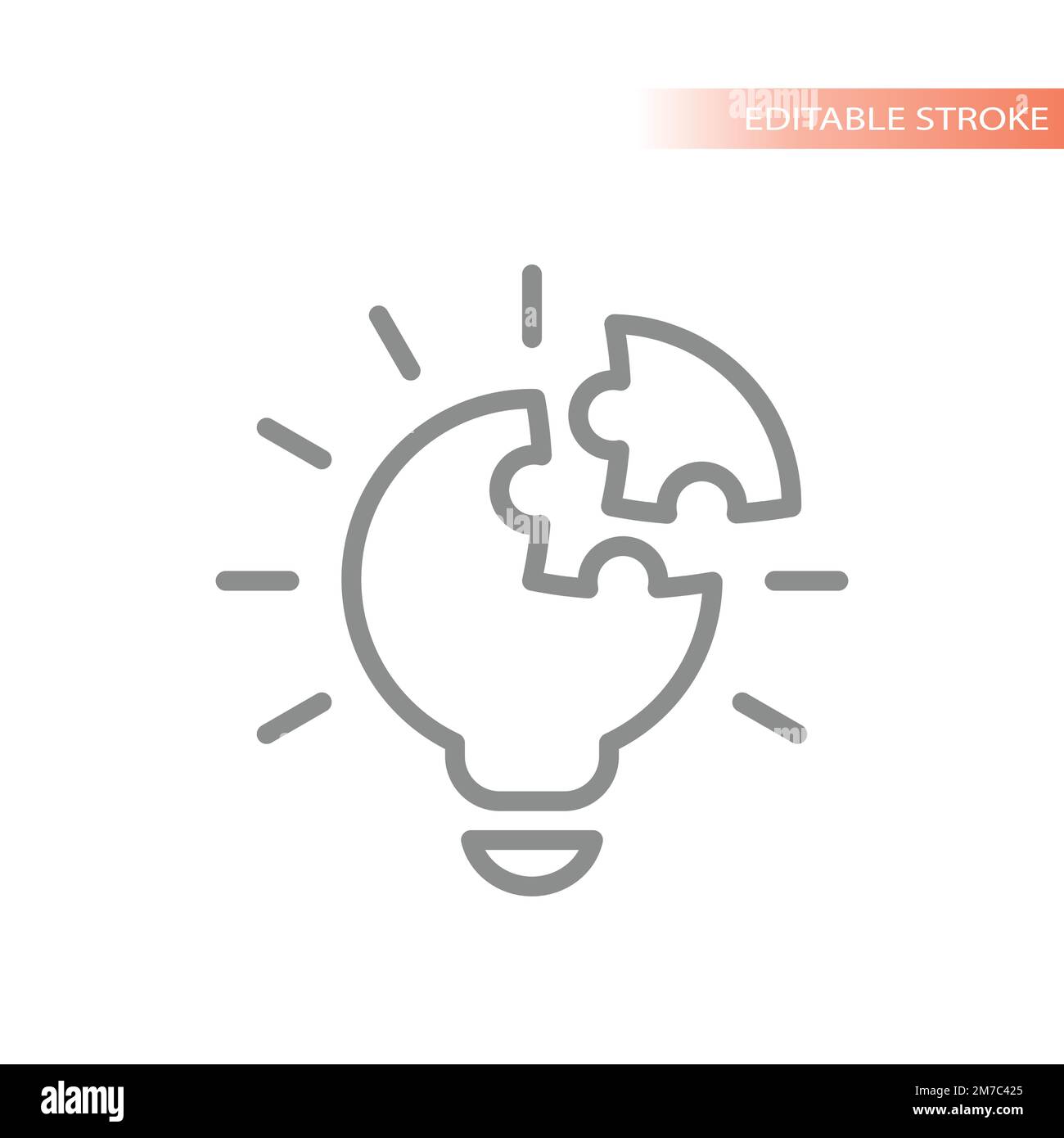 Lightbulb puzzle vector hi-res stock photography and images - Alamy