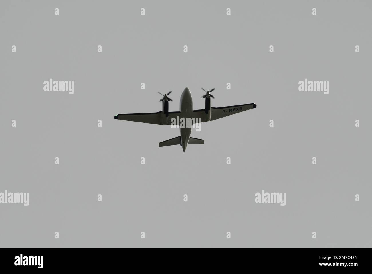 Zurich, Switzerland, December 23, 2022 Beech King Air 260 propeller ...