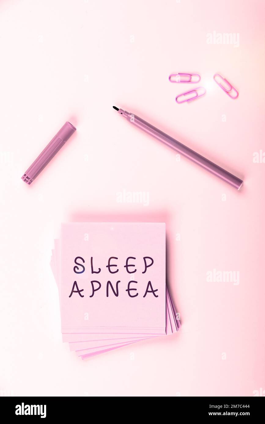 Inspiration showing sign Sleep Apnea. Business showcase The temporary ...