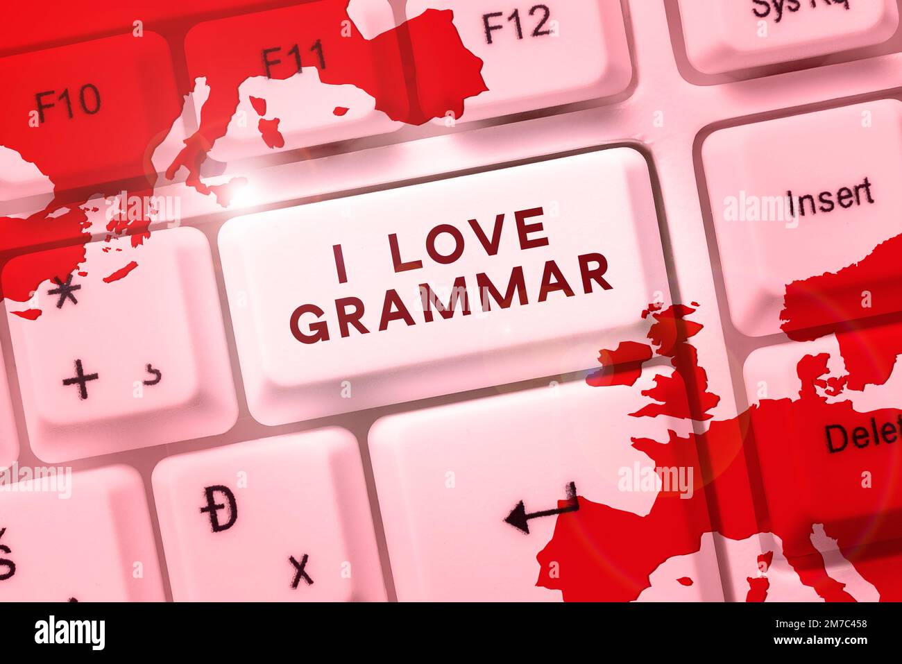 Inspiration showing sign I Love Grammar. Conceptual photo act of ...