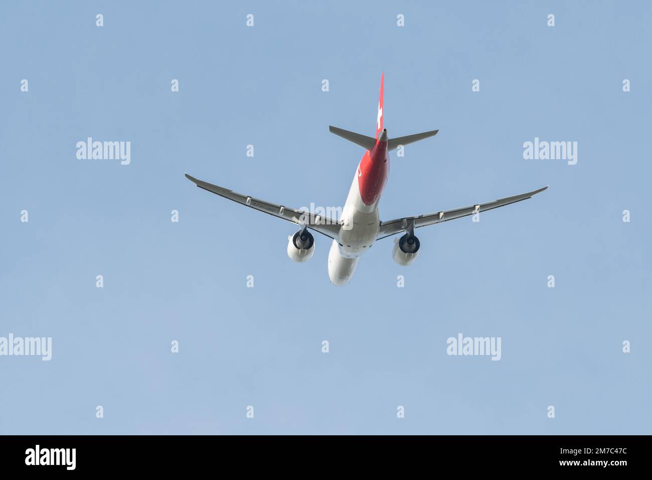 Zurich, Switzerland, December 23, 2022 Helvetic airways Embraer E190-E2 ...