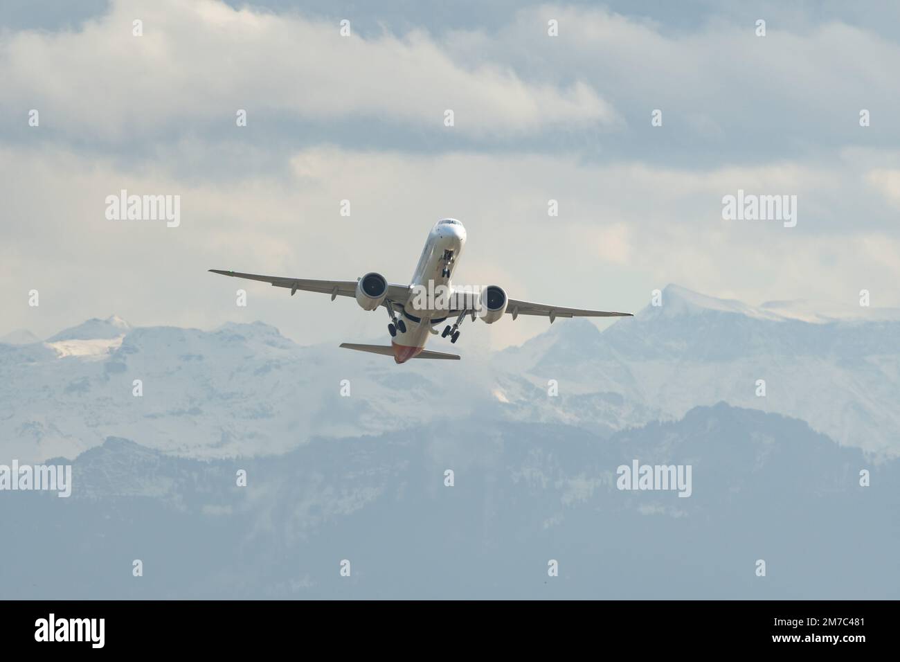 Zurich, Switzerland, December 23, 2022 Helvetic airways Embraer E195-E2 ...