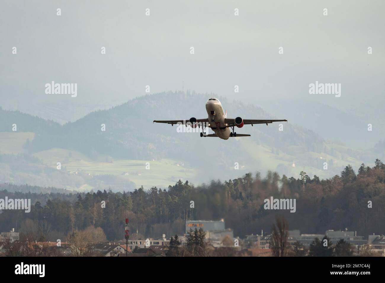 Zurich, Switzerland, December 23, 2022 Austrian airlines Airbus A320 ...